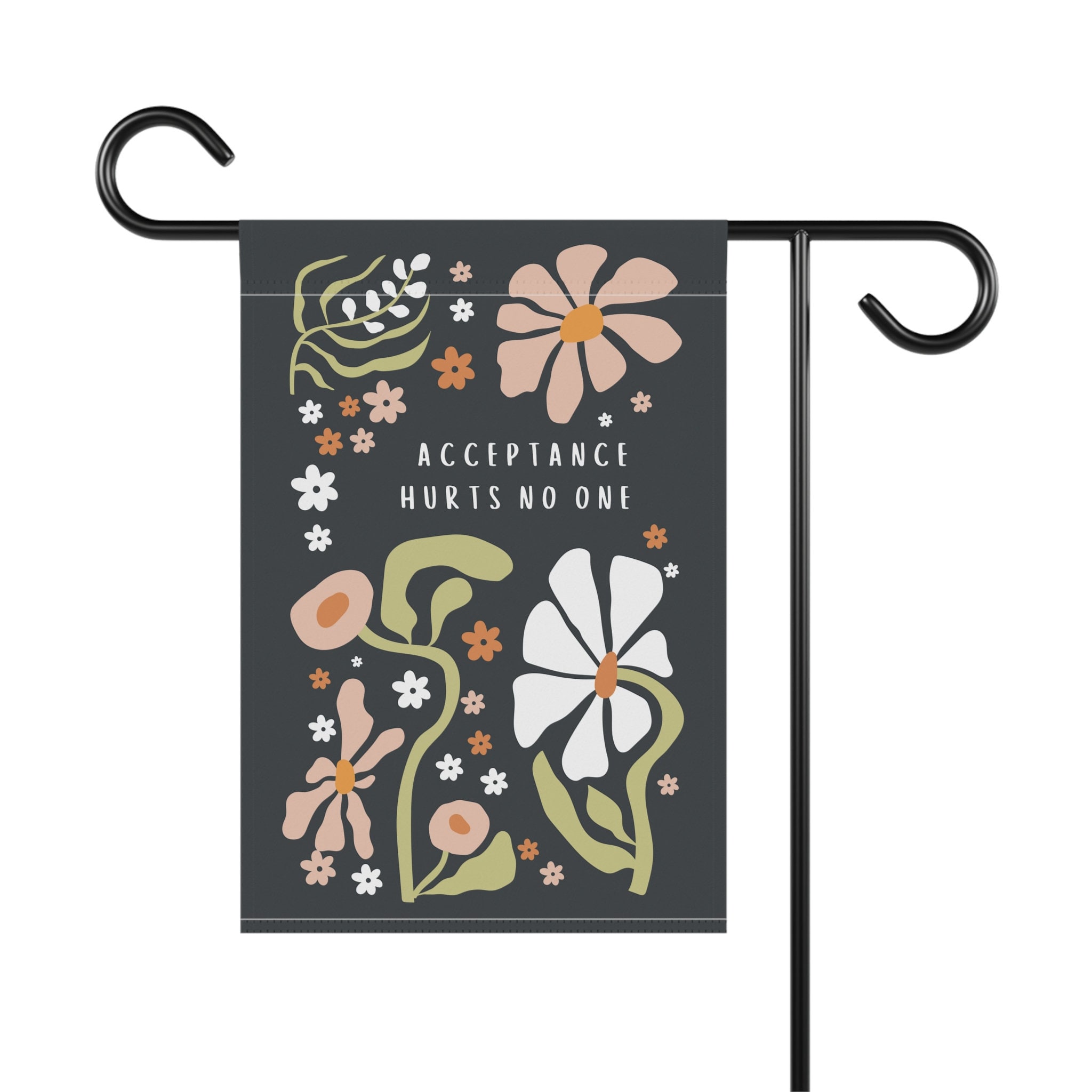 Pride Acceptance Hurts No One Floral Garden Flag - Etsy
