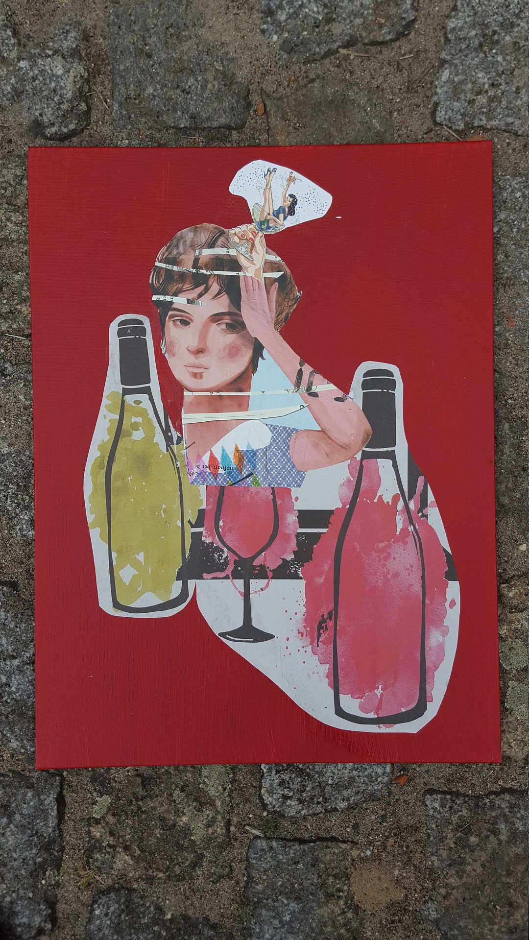 Collage "Temptation II" Mixmedia - Etsy España