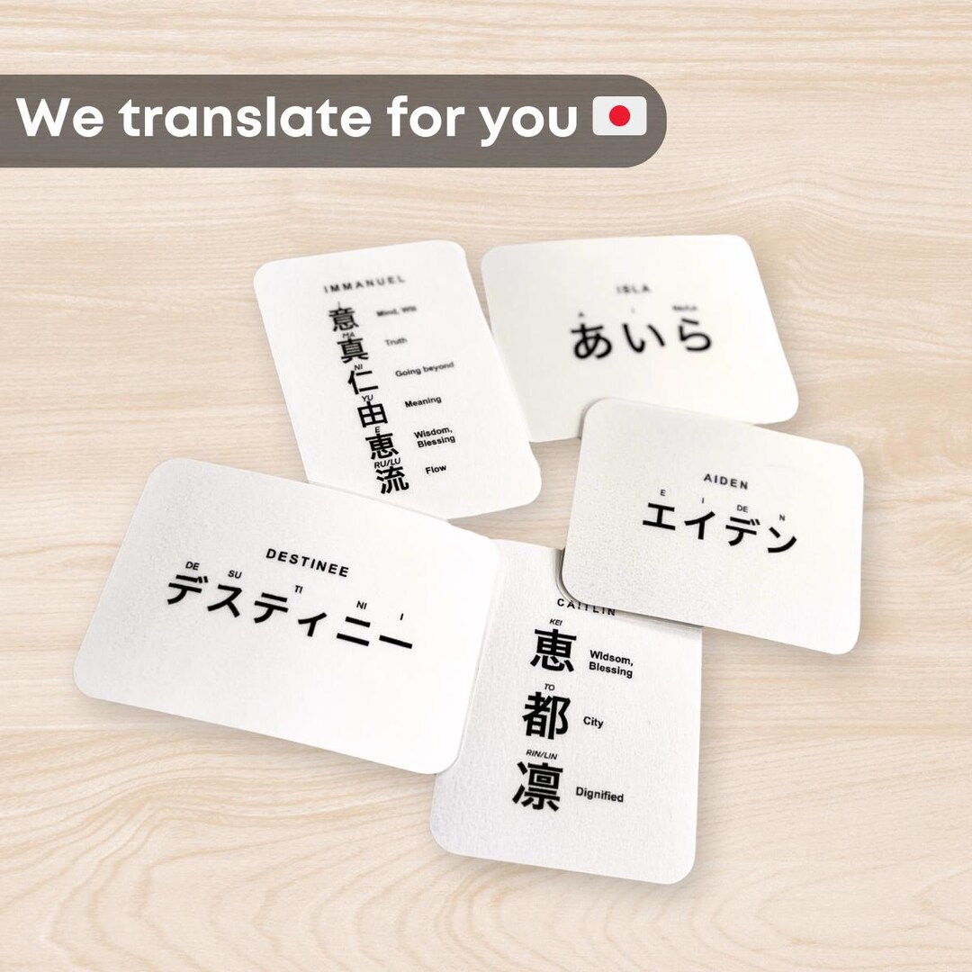 Custom Japanese Name Pronunciation Card: Japan, Anime Lover Gift - Etsy