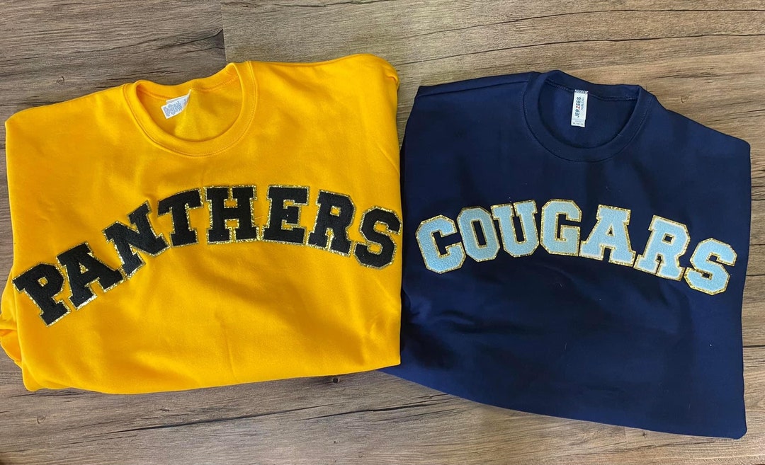 Sweatshirt With Chenille Letters, Sports Sweatshirts, Customized ...