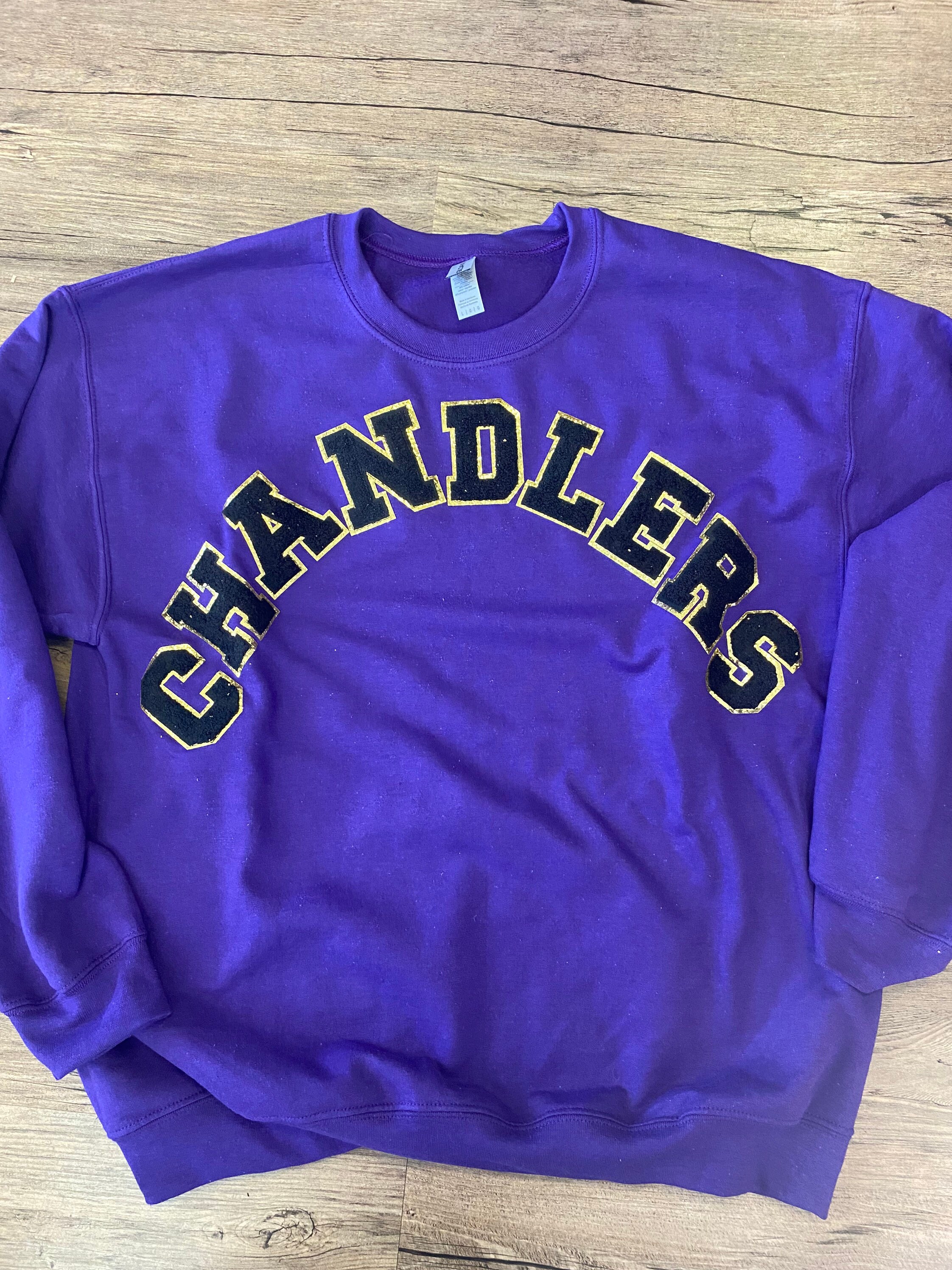 Sweatshirt With Chenille Letters, Sports Sweatshirts, Customized ...