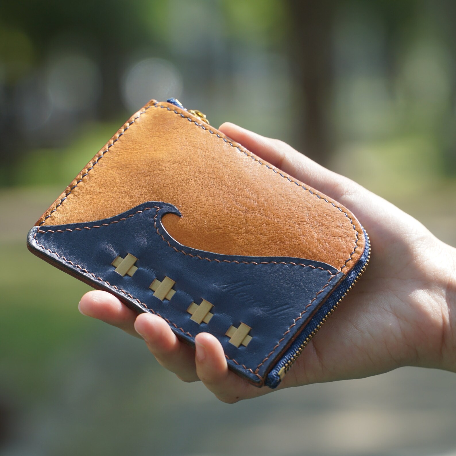 Bamboo L Shaped Wallet, Leather L Shaped Wallet, L Shaped Mini Wallet ...