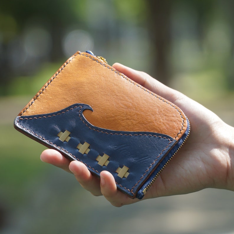 Bamboo L Shaped Wallet, Leather L Shaped Wallet, L Shaped Mini Wallet ...