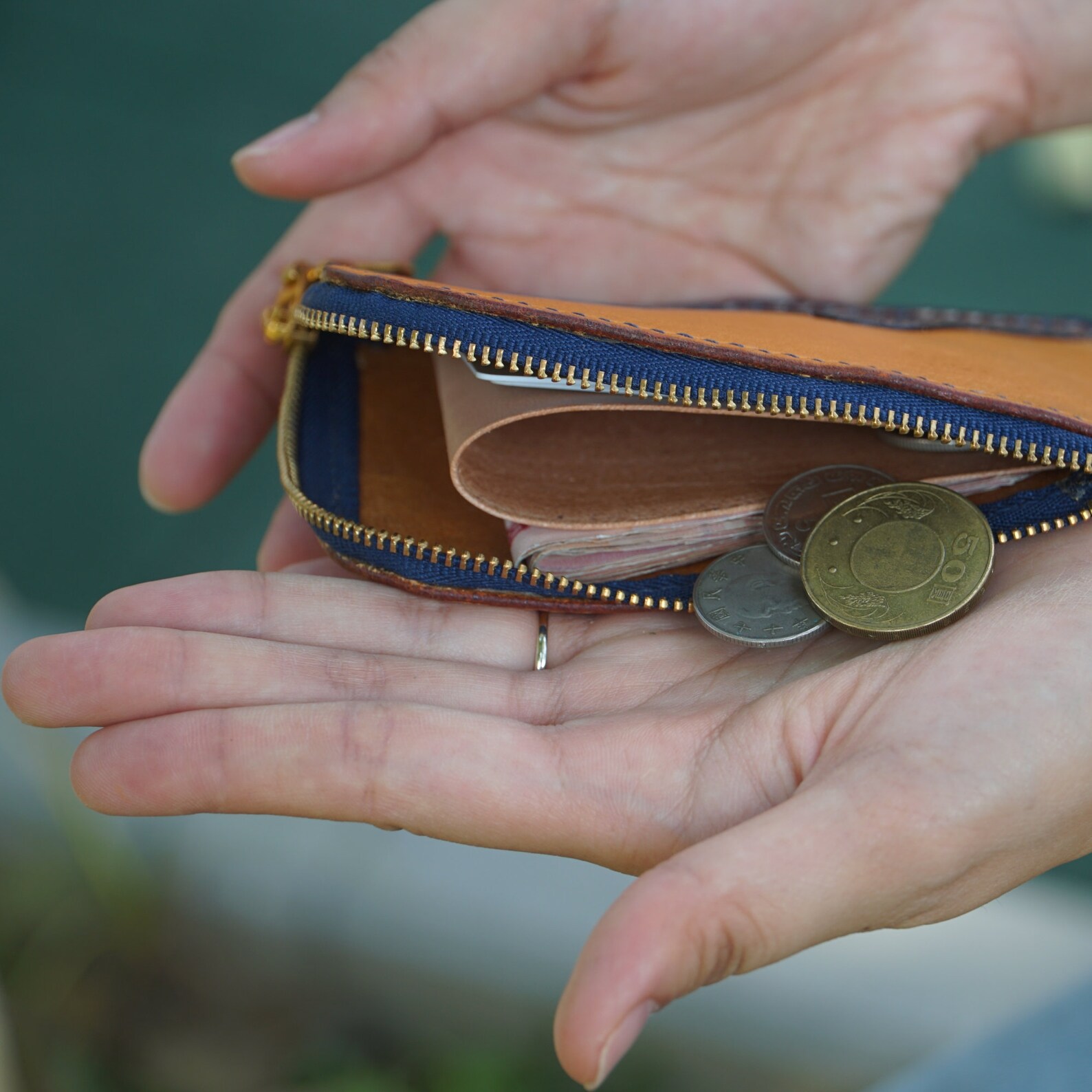 Bamboo L Shaped Wallet, Leather L Shaped Wallet, L Shaped Mini Wallet ...