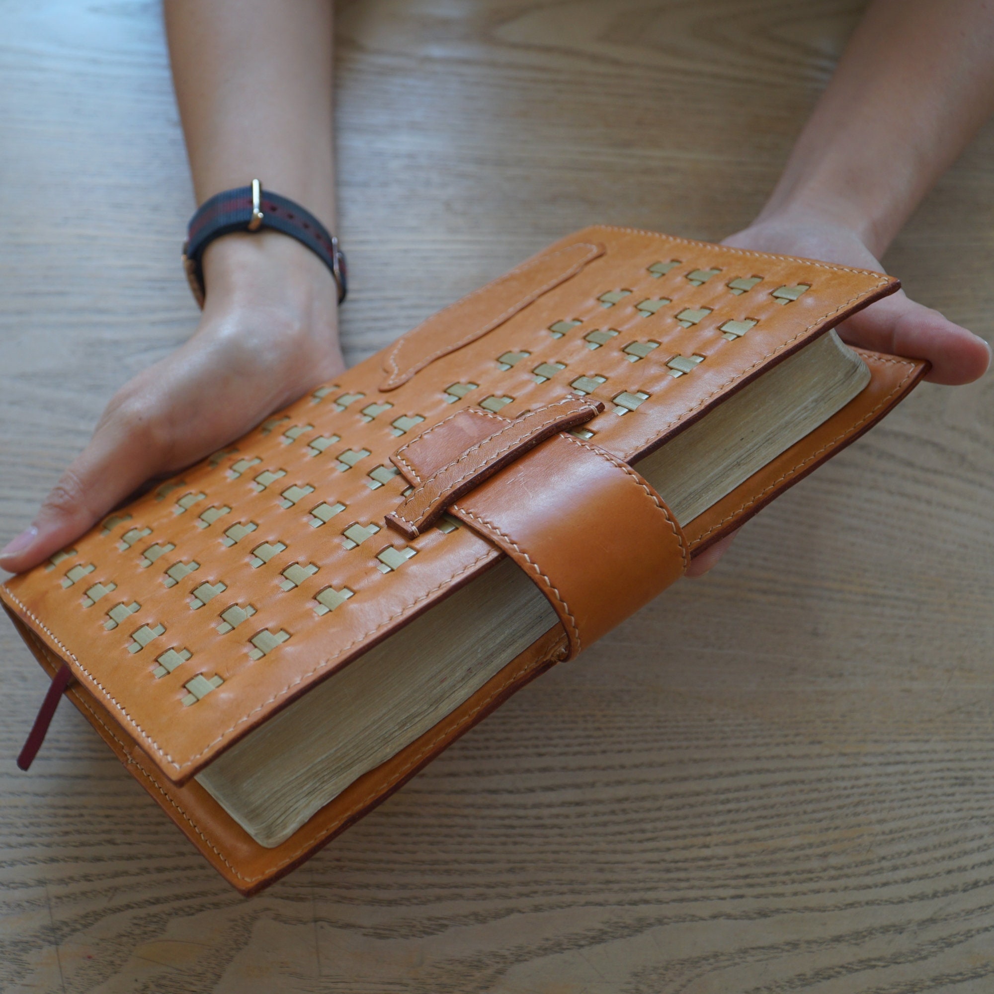 Leather Book Cover Leather Bible Cover Notebook Cover - Etsy