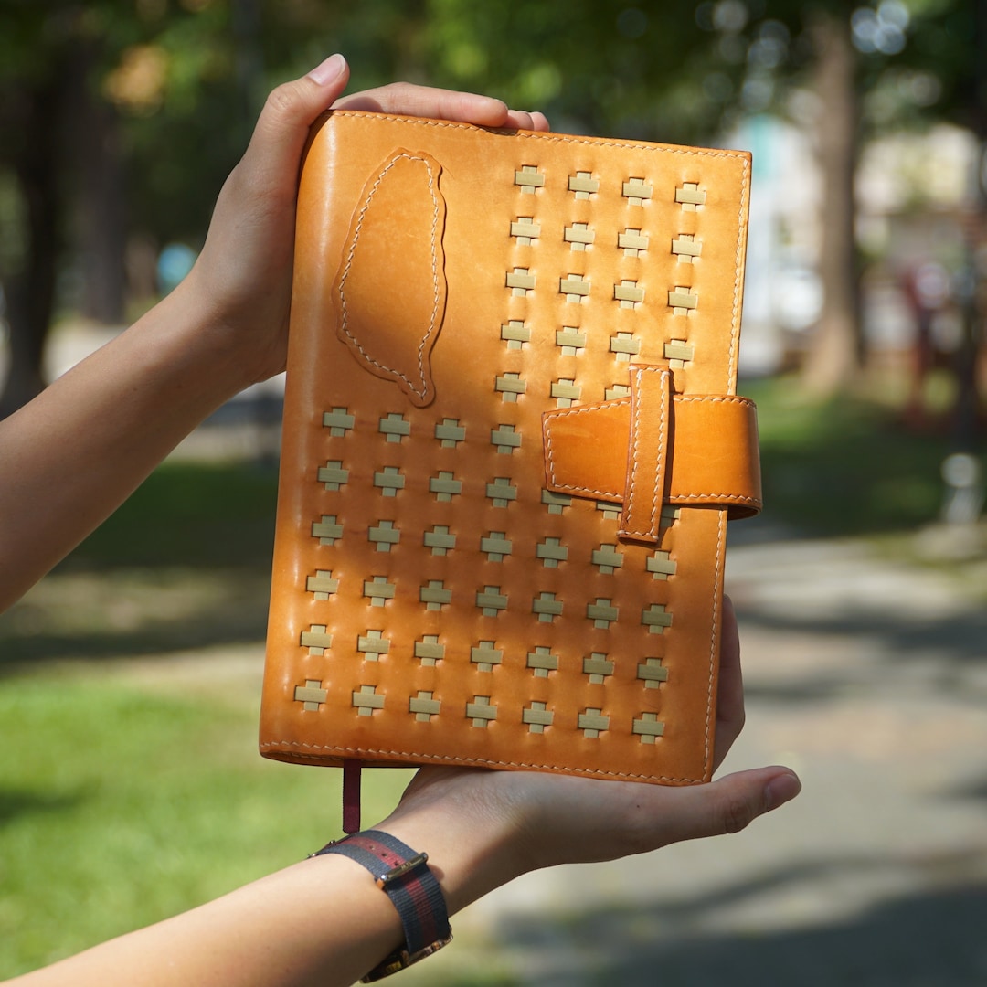 Leather Book Cover, Leather Bible Cover, Notebook Cover, Leather ...