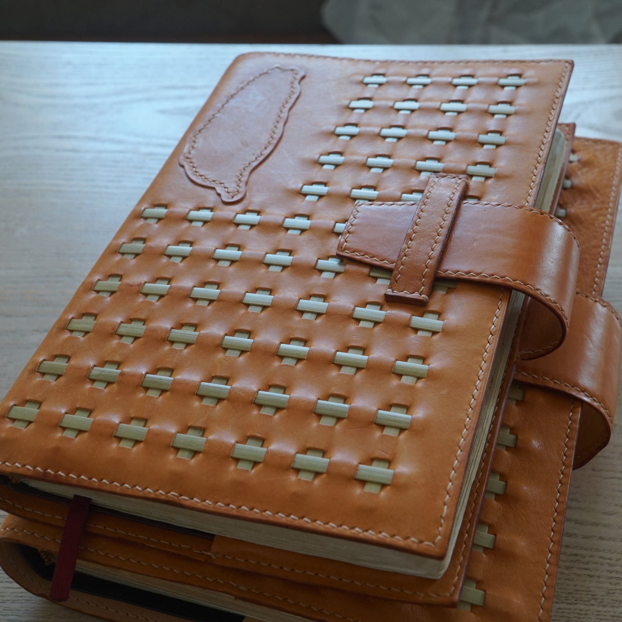 Leather Book Cover, Leather Bible Cover, Notebook Cover, Leather ...