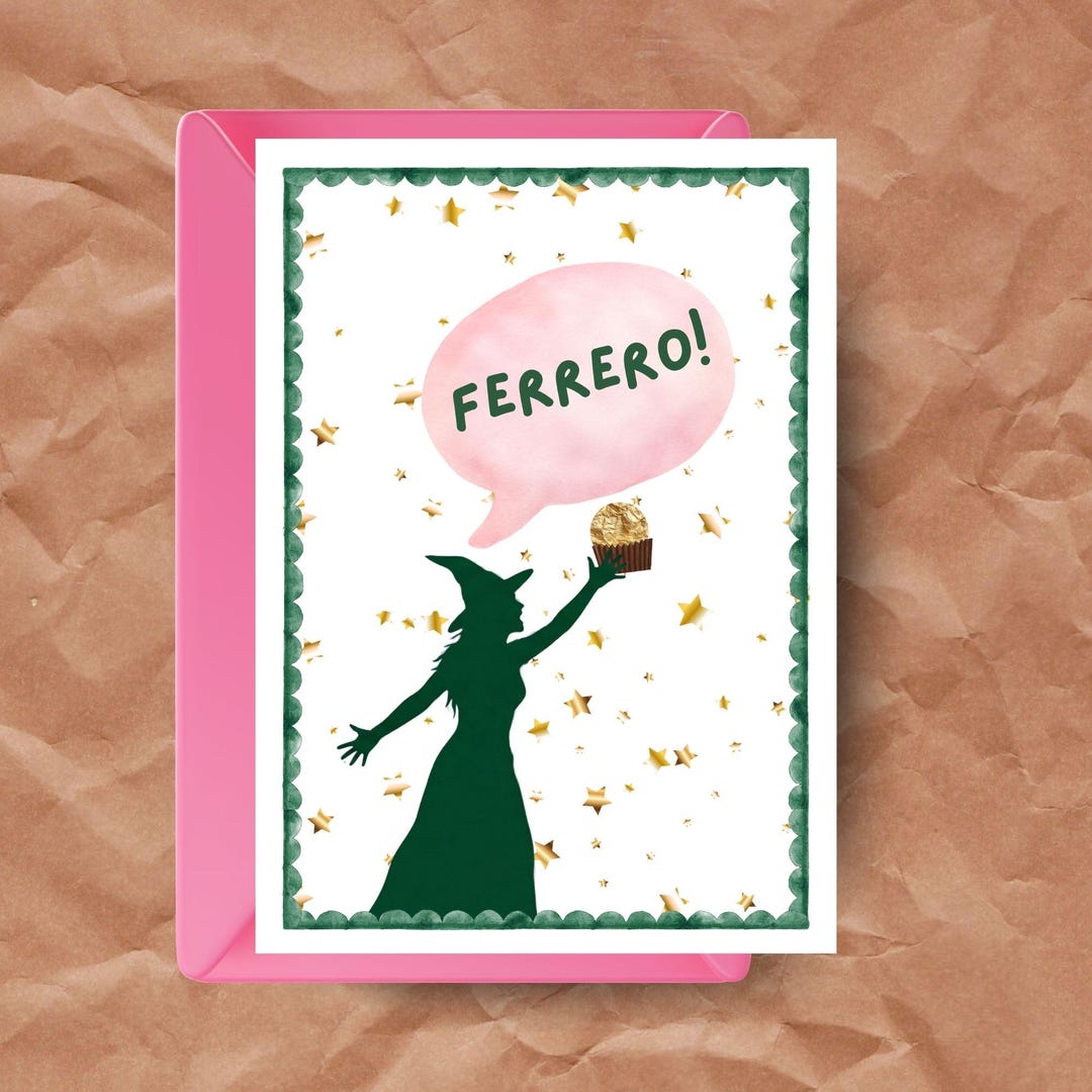 Buy Wicked Inspired Christmas Card, Elphaba and Fiyero (ferrero Rocher ...