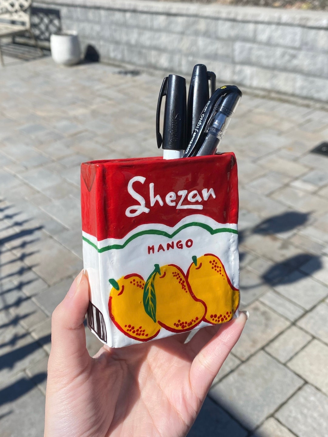 Handmade Mango Juice Clay Jar Pakistani Drink Pencil Holder Plant ...
