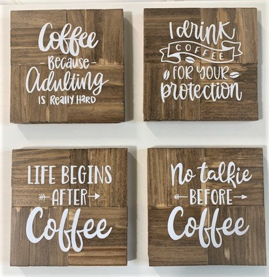 Farmhouse Coasters Wooden Coasters Coffee Coasters - Etsy