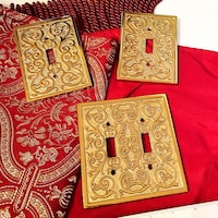 Ornate Gold Covers, Switch Plates, FREE SCREWS, Light Switch Cover ...