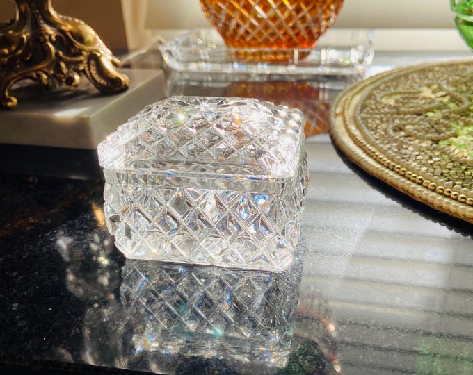 Small Sparkling Crystal Rectangular 2-piece Treasure Box ; Variety of ...