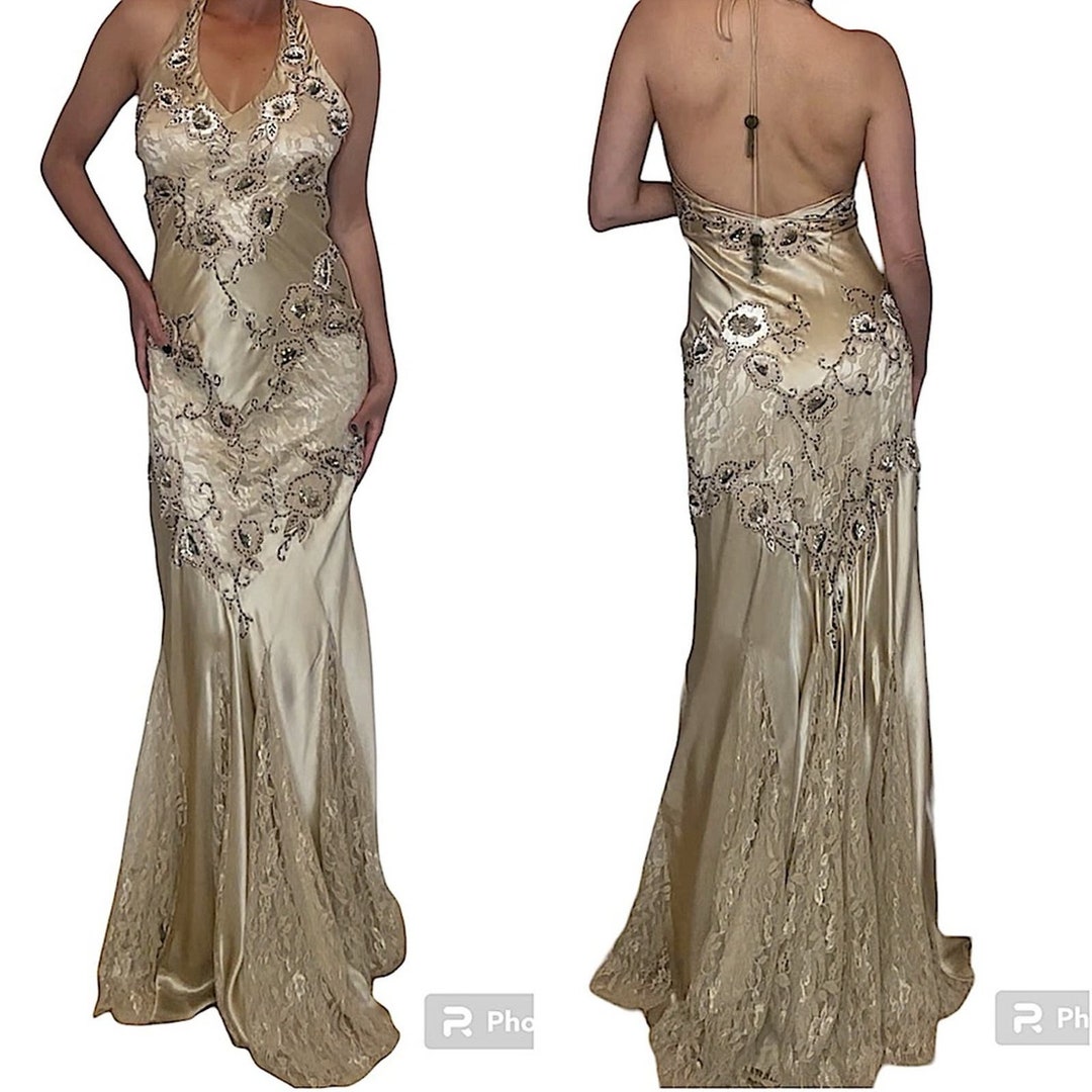 Y2K Cache Silk Gown Prom Dress - Etsy