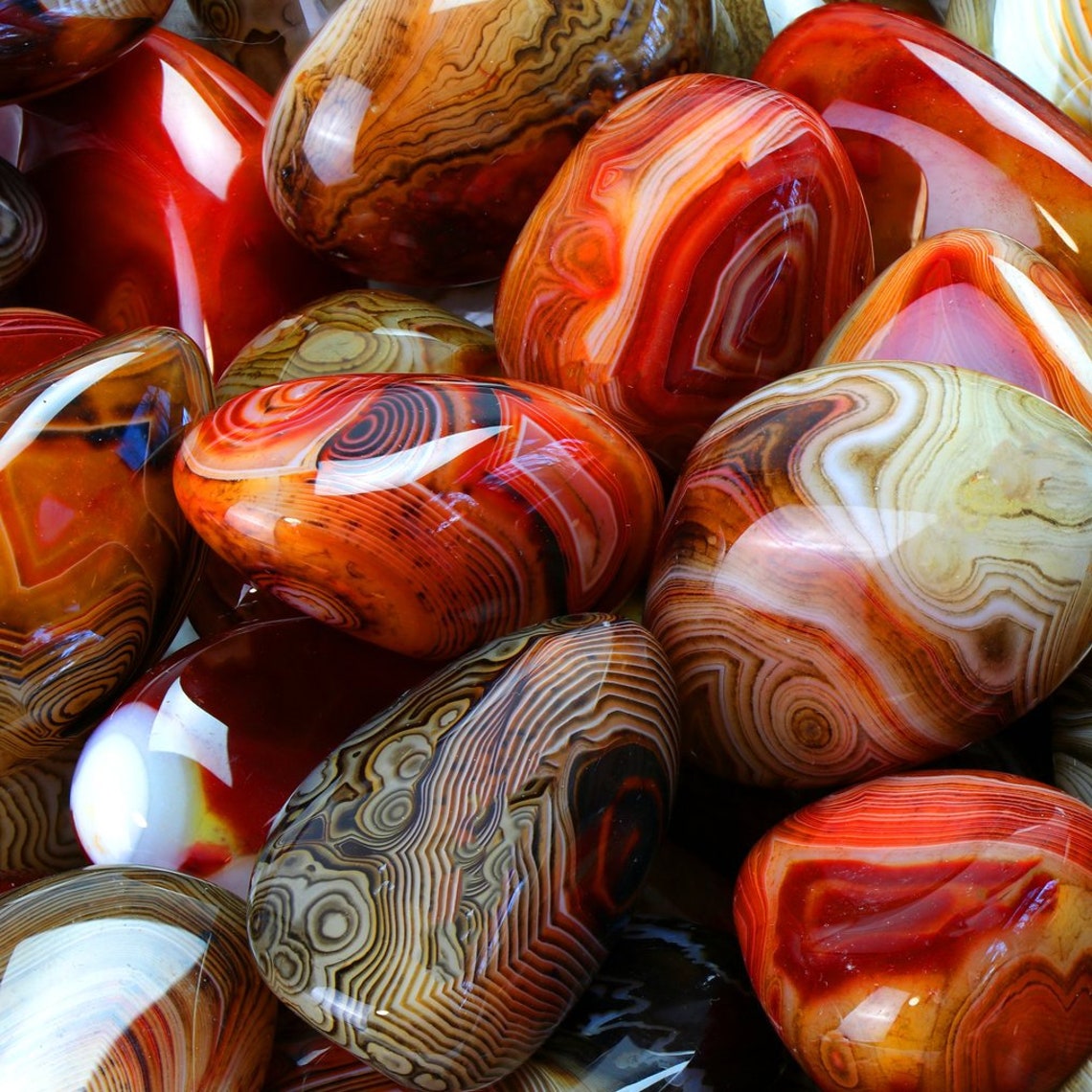 Botswana Agate Tumbled Stones 1 Kg/2,2 Lbs, Tumbled Stones Botswana AAA ...