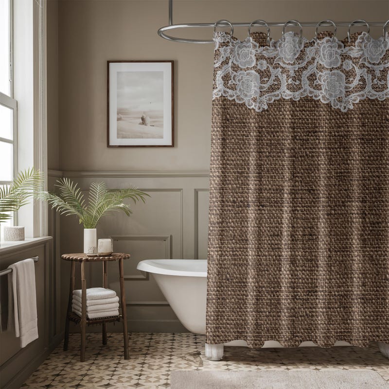 Lace Shower Curtain - Etsy