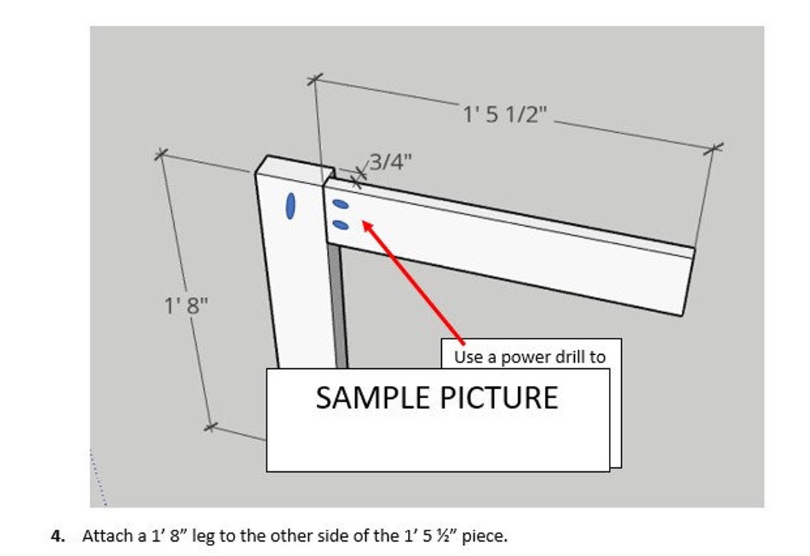 Farmhouse Side Table Step by Step Instruction Manual / Plans / DIY - Etsy