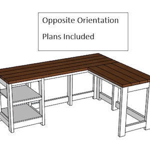 DIY L Shaped Desk - Step by Step Instruction Plans - Etsy