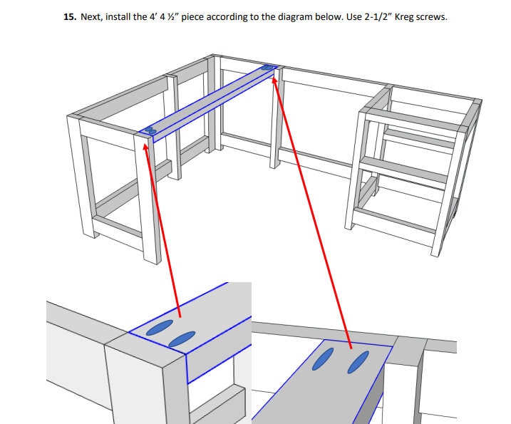 DIY 'L' Shaped Desk Step by Step Instruction Plans - Etsy