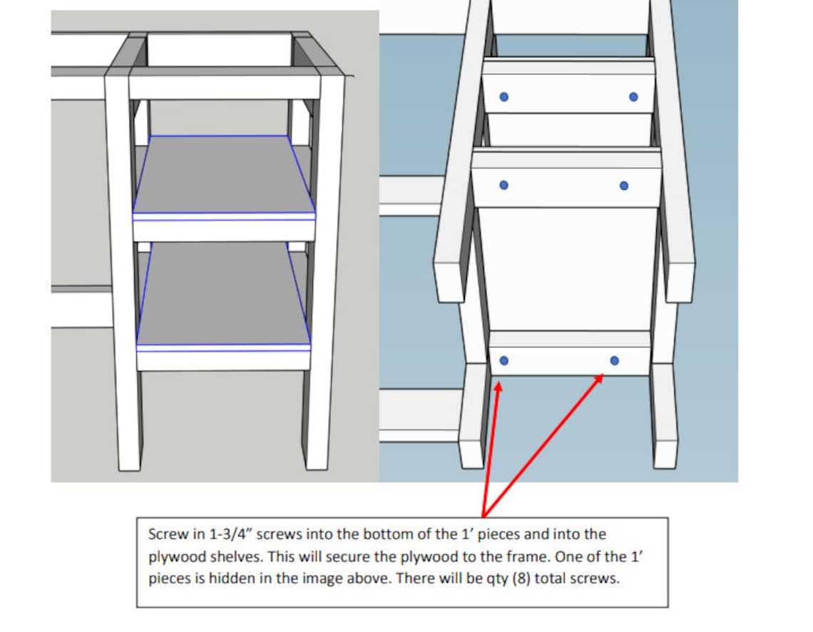 DIY Desk Construction Plans - Etsy