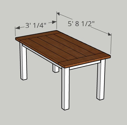 Farmhouse Dining Table & Bench DIY Instruction Plans - Etsy