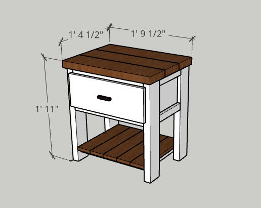 DIY Nightstand Step by Step Instructions - Etsy