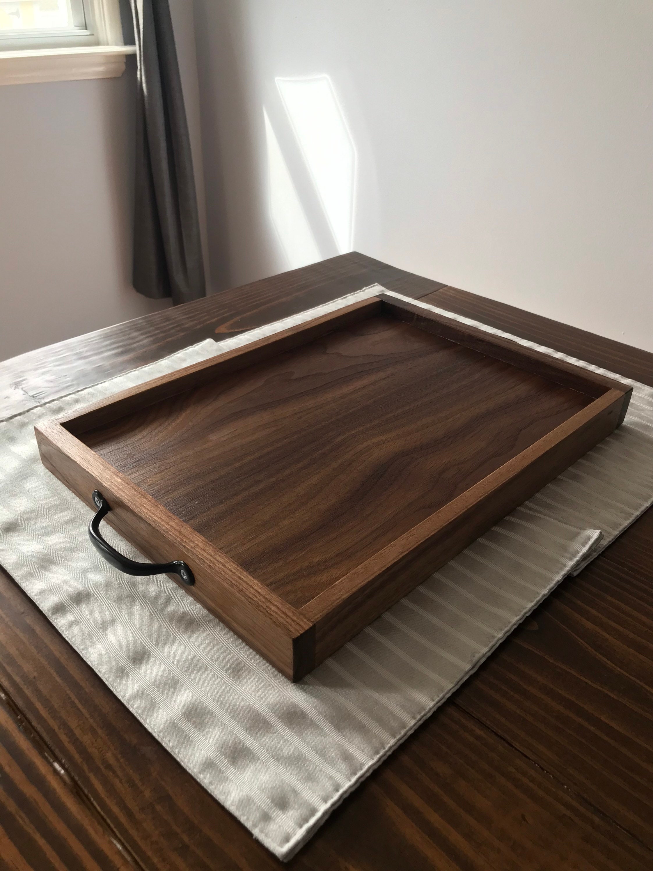 Walnut Serving Tray / Small Serving tray / Wood Serving Board | Etsy