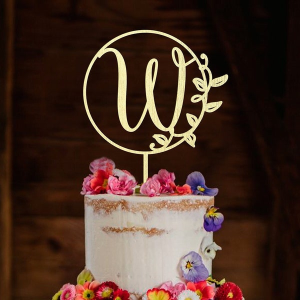 Letter W Cake Topper - Etsy