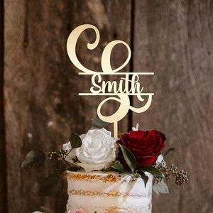 S Cake Topper, Wedding Cake Topper, Personalized Gifts, Custom Gold ...