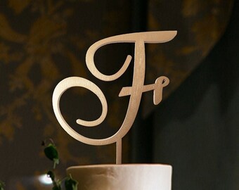 Letter F Cake Topper - Etsy