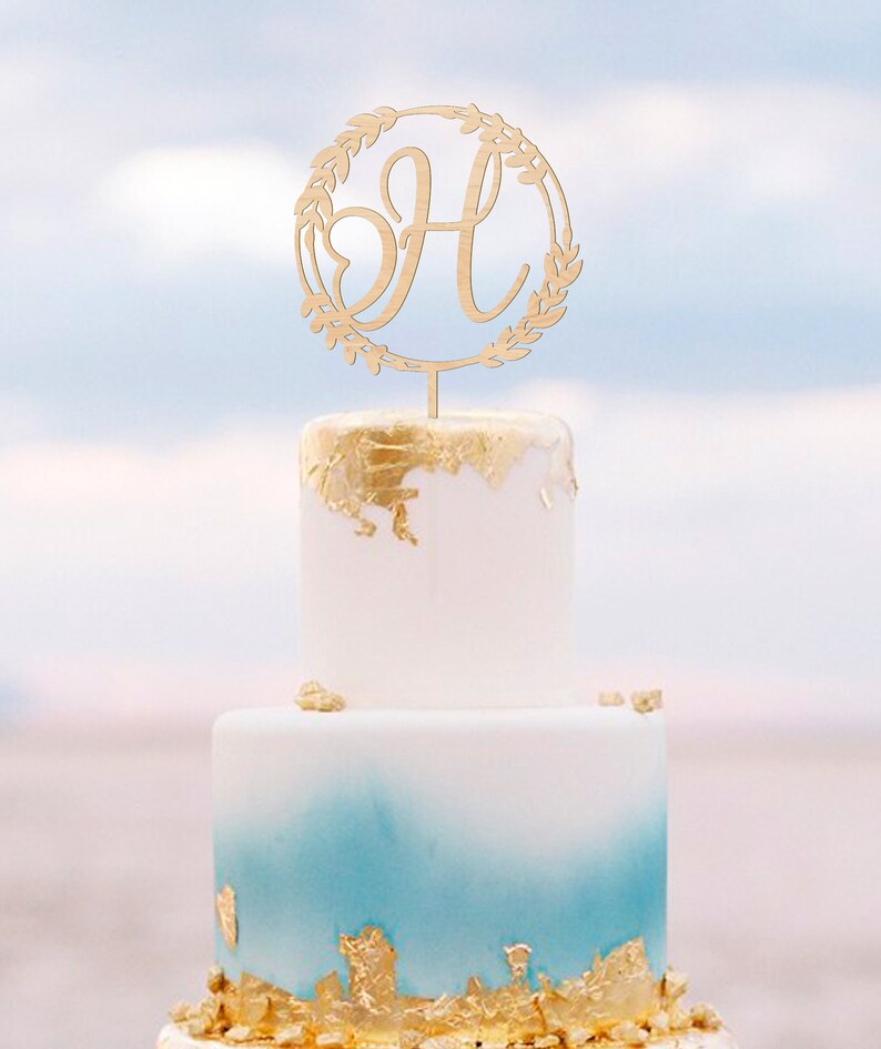 R Cake Topper, Monogram Cake Topper, Wedding Cake Topper, Personalized ...