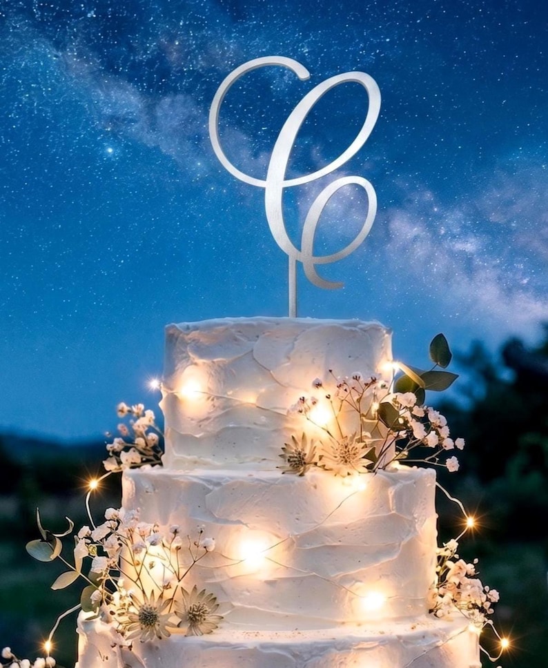 Wooden Cake Topper, Cake Toppers for Wedding, Rustic Cake Topper ...