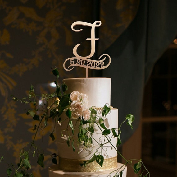 F Cake Topper Wedding Cake Toppers Cake Topper for Wedding - Etsy
