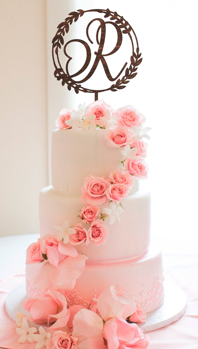 R Cake Topper Monogram Cake Topper Wedding Cake Topper - Etsy