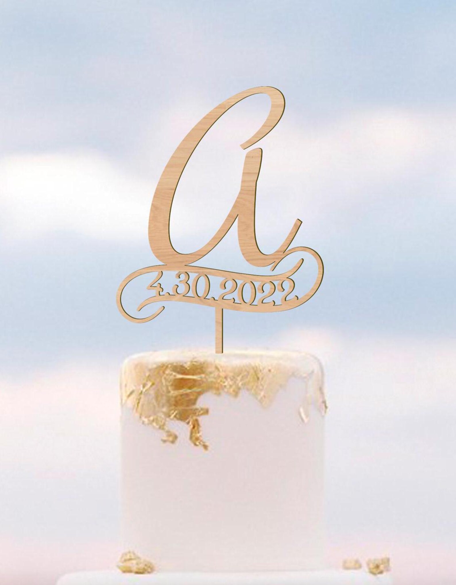 S Cake Topper, Wedding Cake Topper, Initials Cake Topper, Gold Silver ...