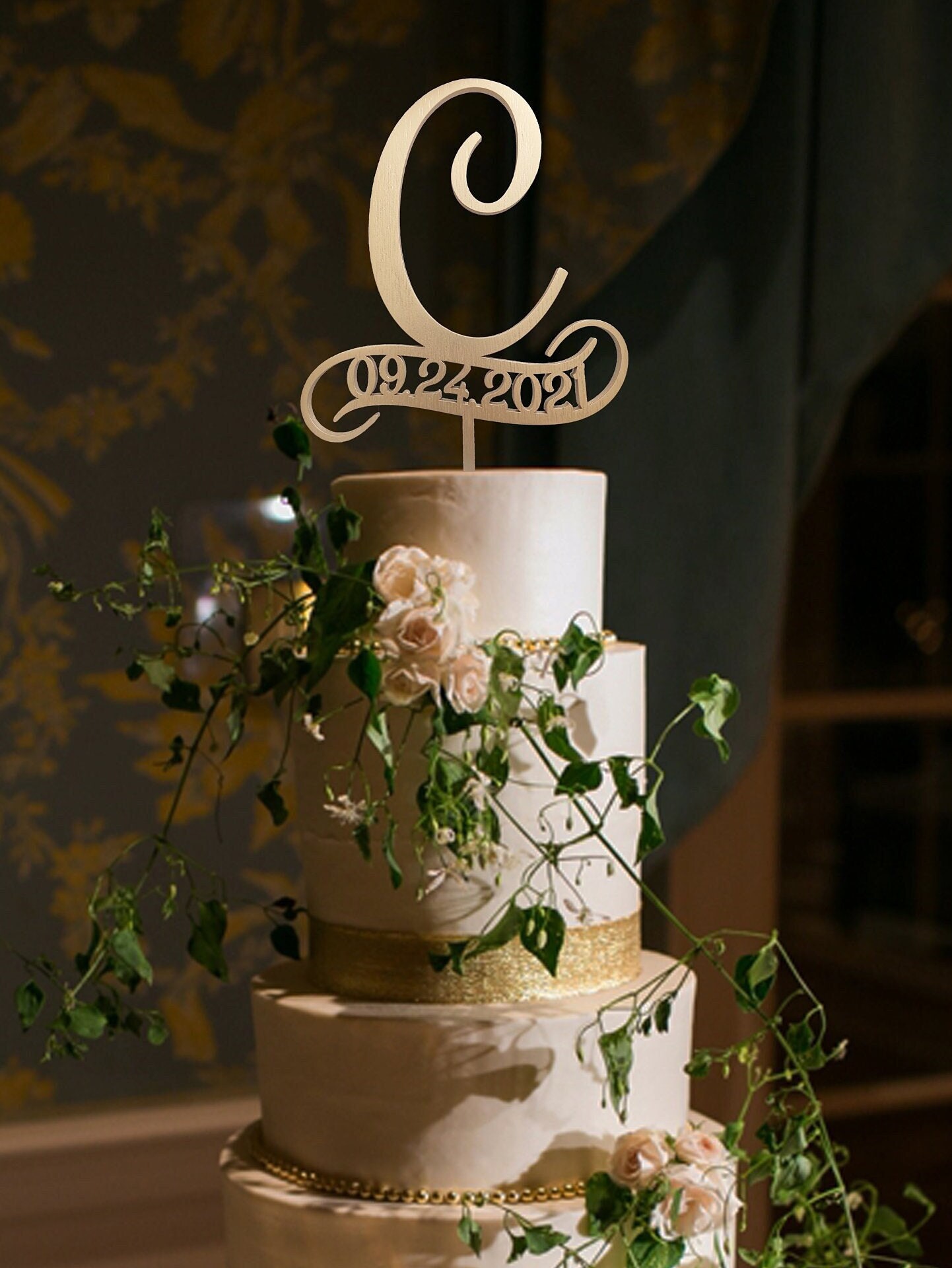 Monogram Wedding Cake Toppers