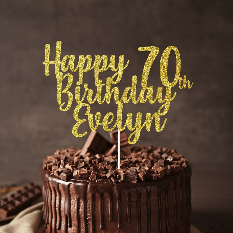 70th Birthday Cake Topper - Etsy UK
