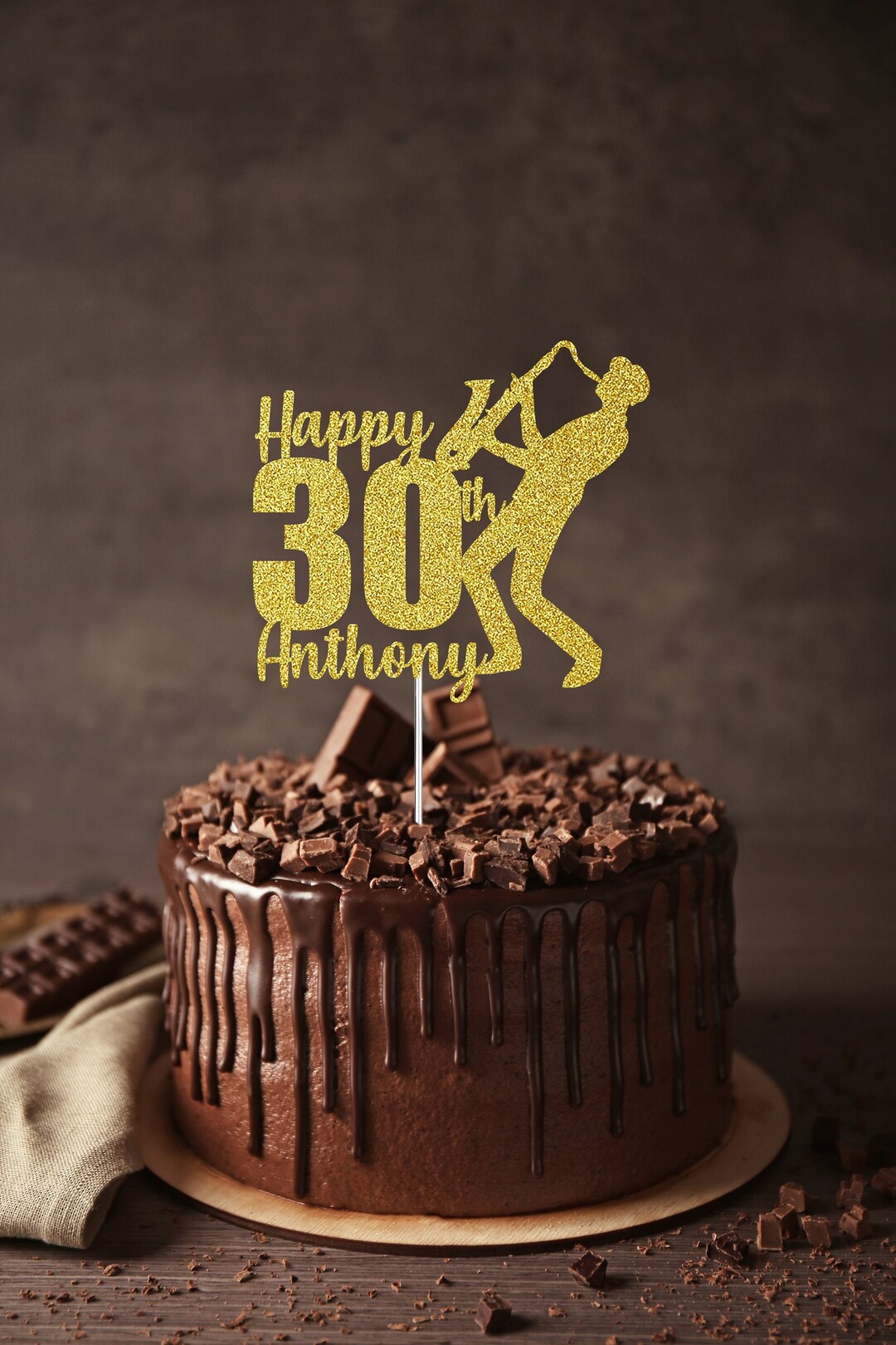 Saxophone Cake Topper Glitter Topper Birthday Celebration Party Decor ...