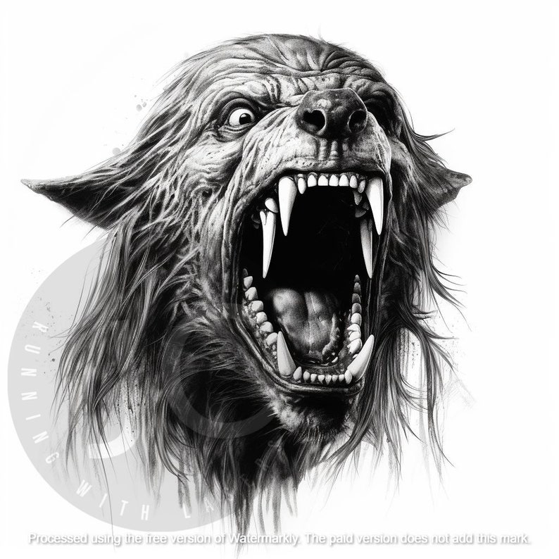 12 Unique Werewolf Designs: High-resolution PNG Templates for Laser ...