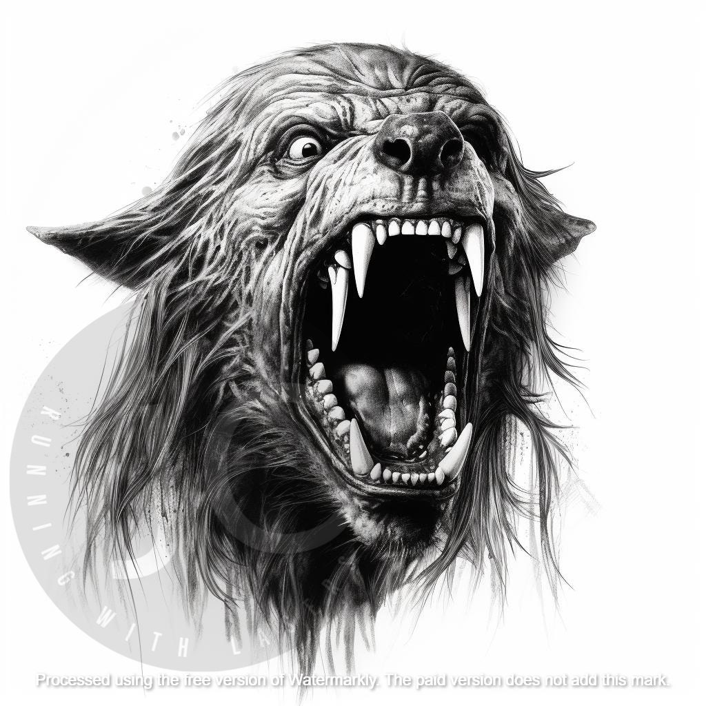 12 Unique Werewolf Designs: High-resolution PNG Templates for Laser ...