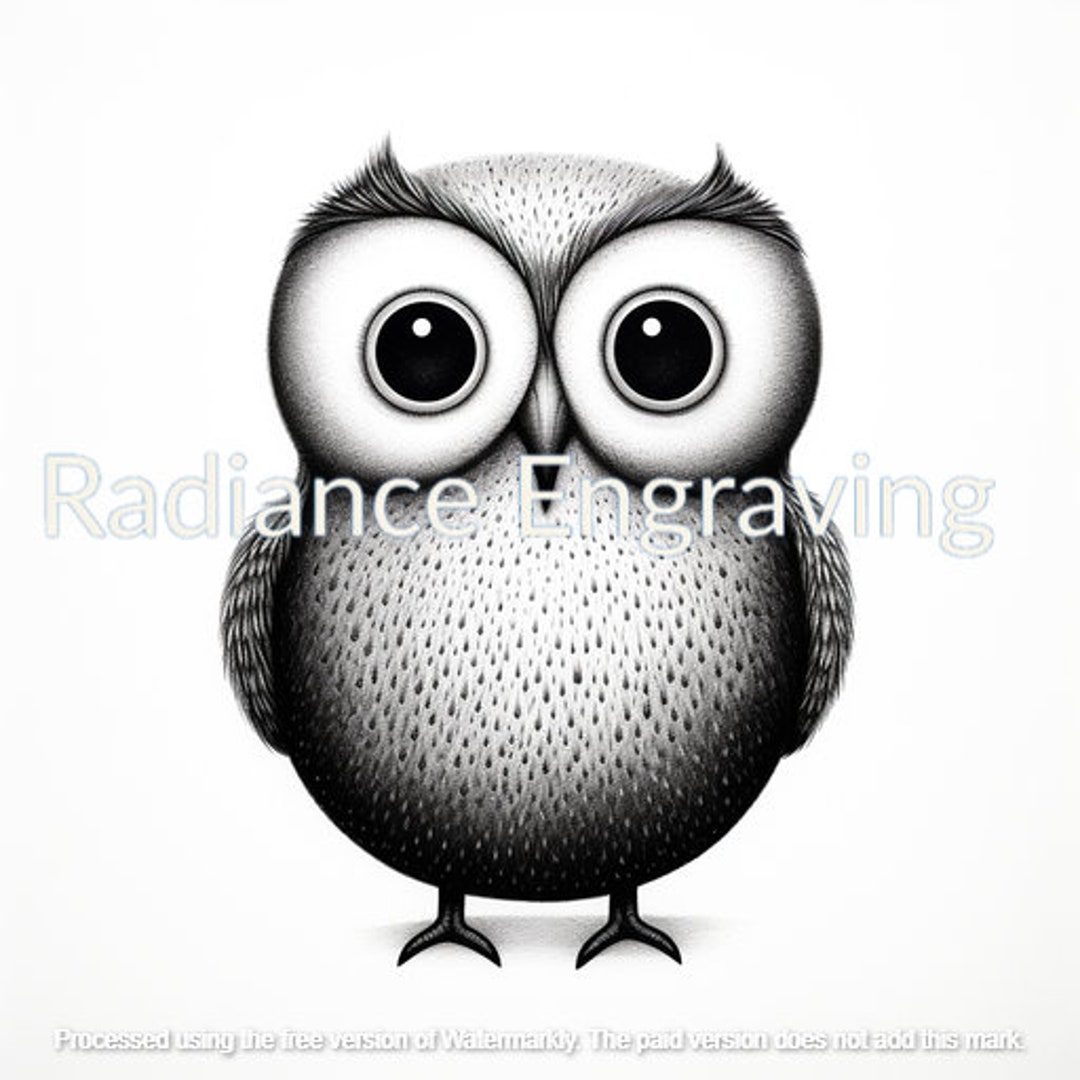 Detailed Cute Owl Laser Engraving Templates - Etsy