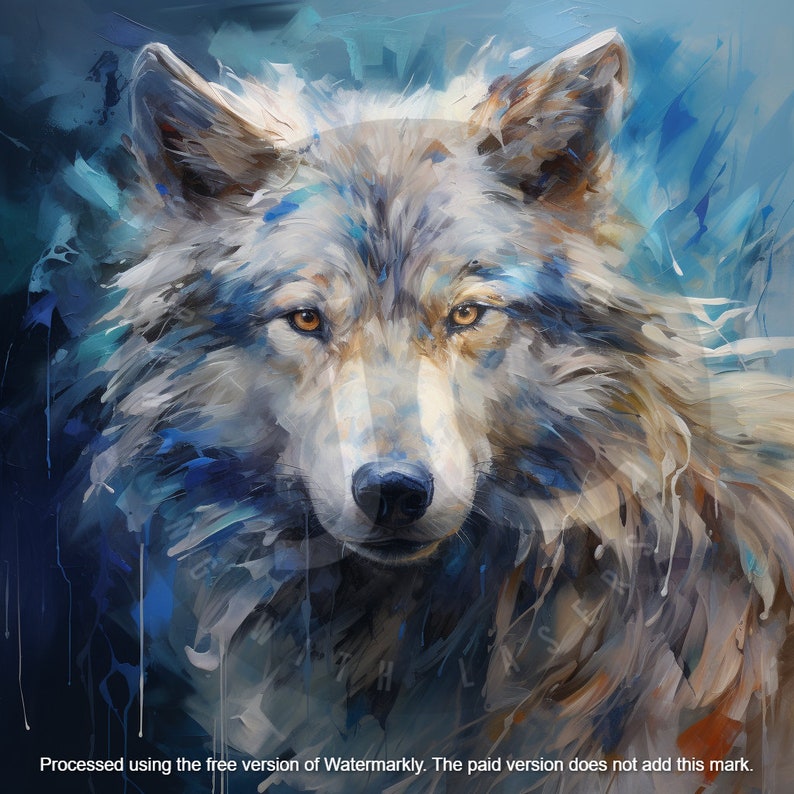 Digital Wolves Collection: 4 High-resolution PNG Templates for Crafting ...