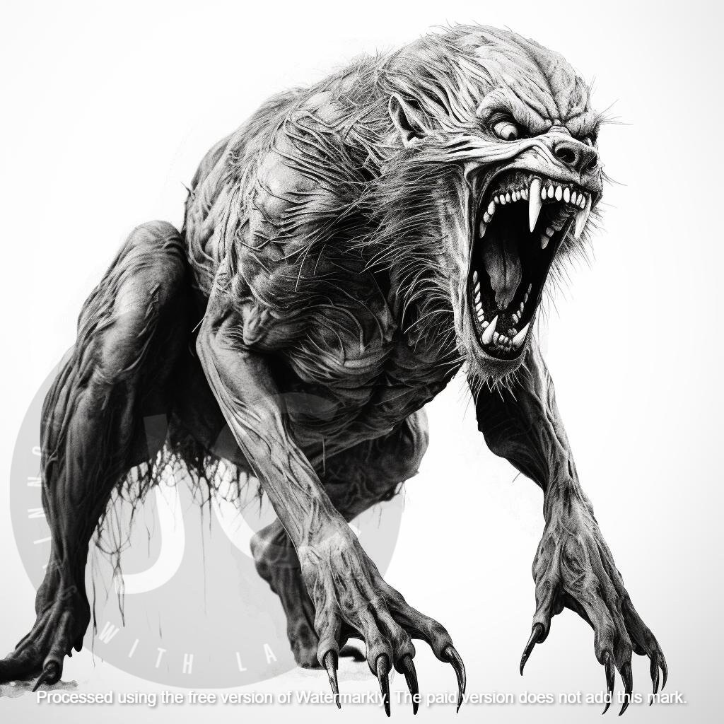 12 Unique Werewolf Designs: High-resolution PNG Templates for Laser ...