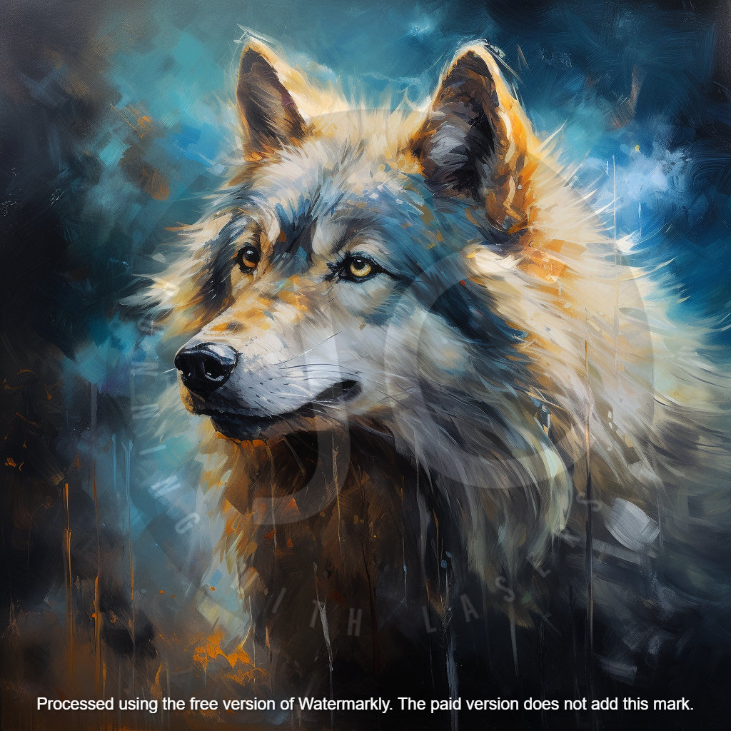Digital Wolves Collection: 4 High-resolution PNG Templates for Crafting ...