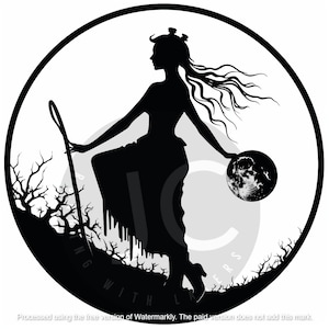 4 Witch and Moon Laser Engraving Templates - SVG/PNG for Wood & Acrylic ...