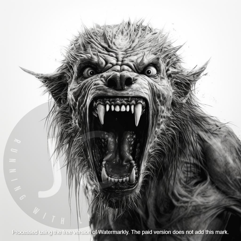12 Unique Werewolf Designs: High-resolution PNG Templates for Laser ...