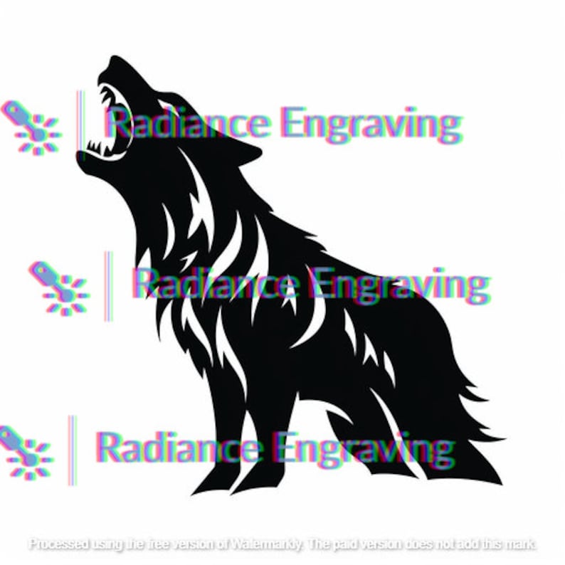 40 modèles de gravure laser loups premium : PNG haute résolution et ...