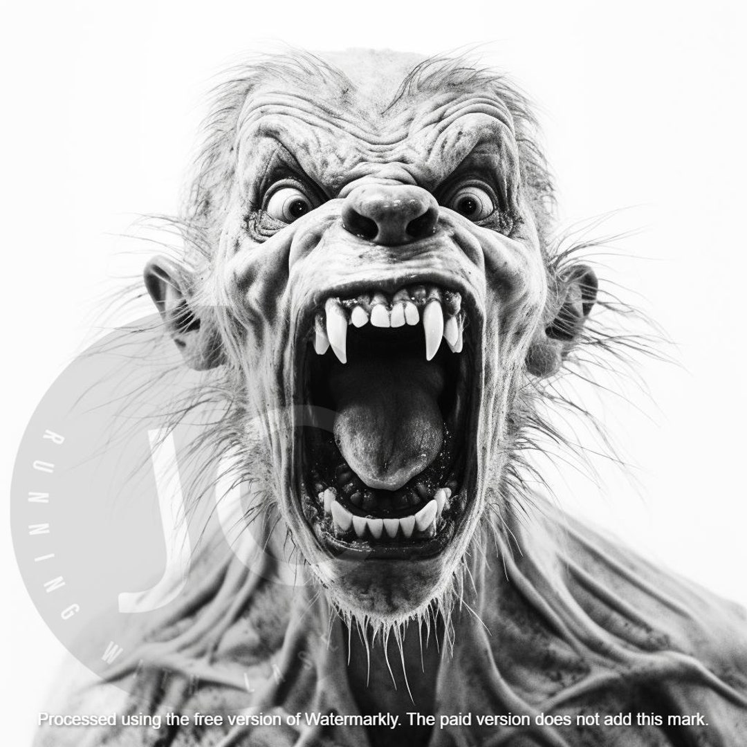 12 Unique Werewolf Designs: High-resolution PNG Templates for Laser ...