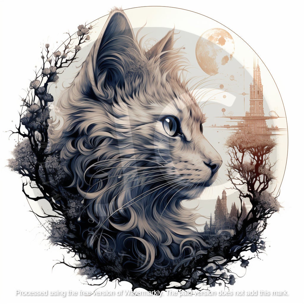 10 Halloween Cat Engraving Templates | Laser-ready | PNG & SVG Files - Etsy