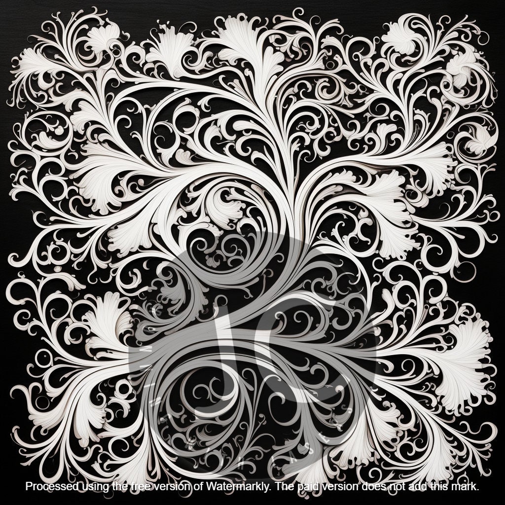 5 Fractal Designs Laser Engraving Templates - Pngs for Wood & Acrylic ...