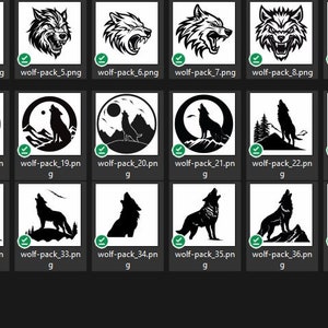40 Premium Wolf Laser Engraving Templates: High-resolution PNG and ...